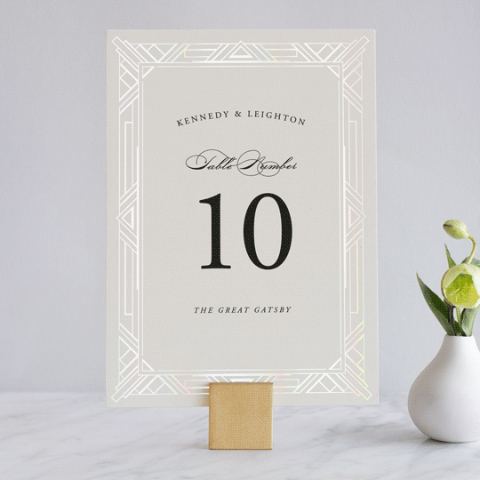Opulent Border Gloss-Press® Table Numbers by Hooray Creative | Minted