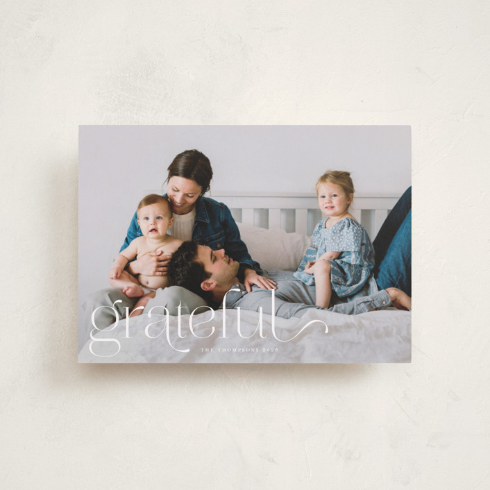 We Are Grateful Thanksgiving Petite Cards by Kristel | Minted