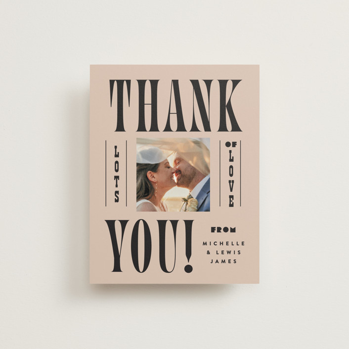 Bold Stack Wedding Thank You Postcards by Alethea and Ruth | Minted