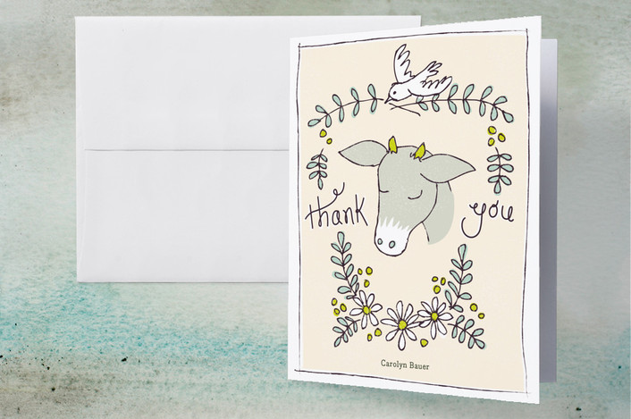 Goat of Appreciation Folded Thank You Card by 2birdstone | Minted