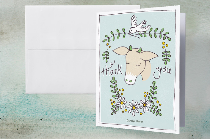 Goat of Appreciation Folded Thank You Card by 2birdstone | Minted