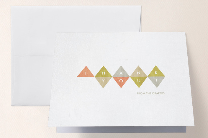 Modern Geometry Folded Thank You Card by Carly Reed Walker | Minted