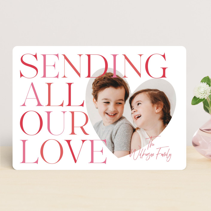 Sending all our love Heart Valentine's Day Cards by Jackie Crawford ...