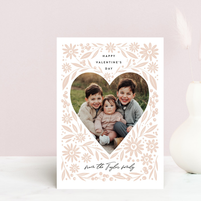 Heart Florals Valentine's Day Postcards by Alethea and Ruth | Minted