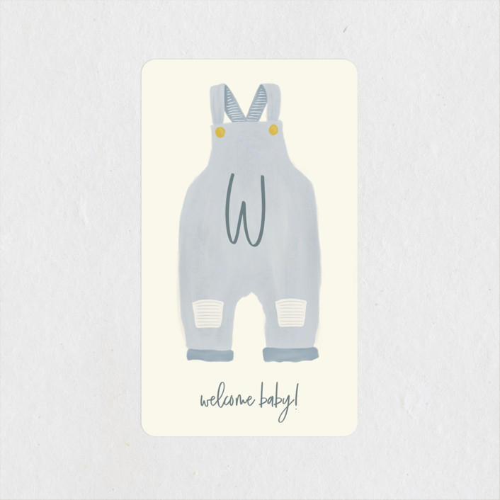 Blue Jean Baby Baby Shower Stickers by Julie Murray | Minted