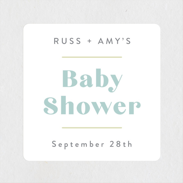 Baby Statement Baby Shower Stickers by Hooray Creative | Minted