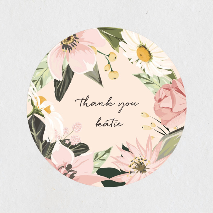 Flower Girl Baby Shower Stickers by Susan Moyal | Minted