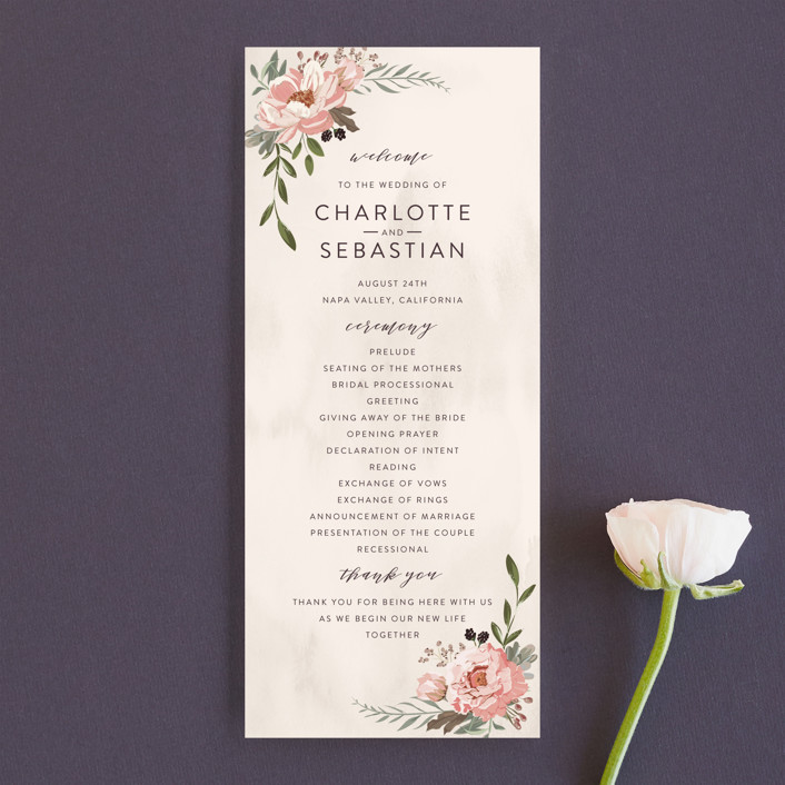 Desert Blooms Wedding Programs by Susan Moyal | Minted