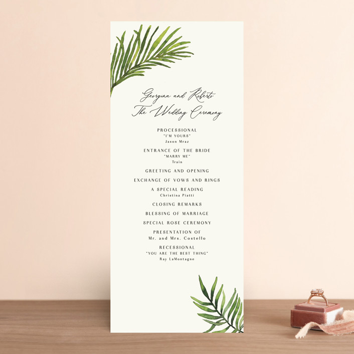Tropical Vows Wedding Programs by Chris Griffith | Minted