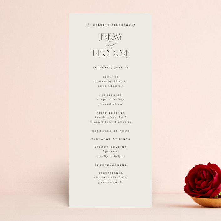 Black-Tie Wedding Programs by Benita Crandall | Minted