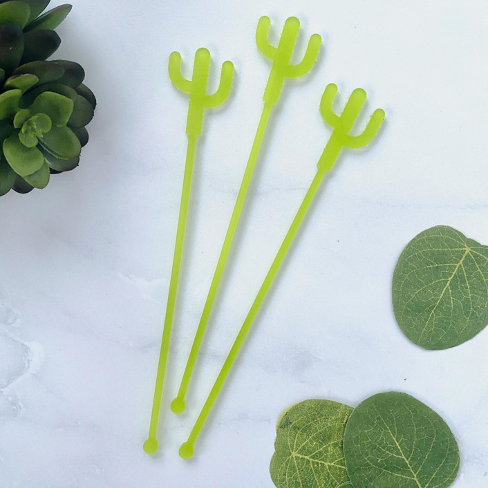 Cactus Stir Sticks - Frosted Kiwi (Set of 25) Wedding Serving and ...