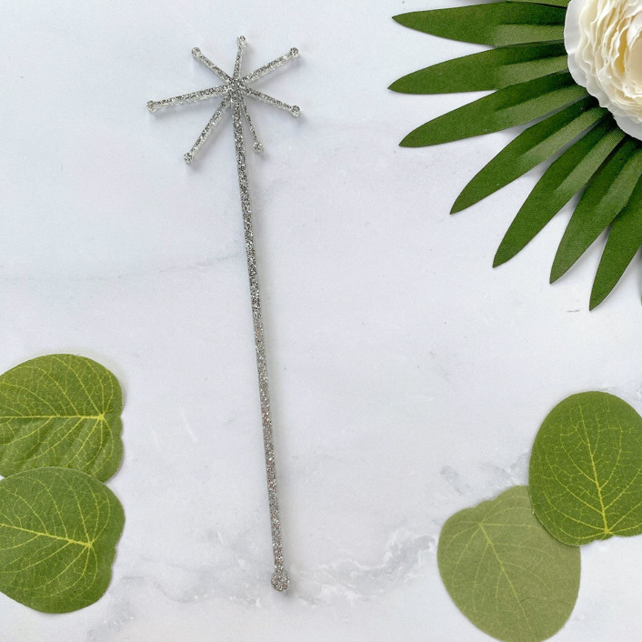 Starburst Stir Sticks - Silver Glitter (Set of 25) Wedding Serving and ...