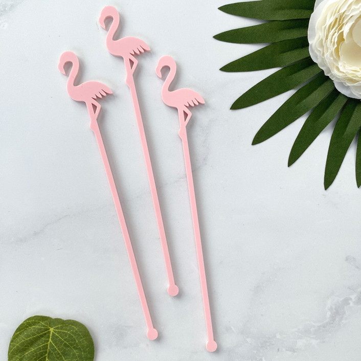 Flamingo Stir Sticks - Light Pink (Set of 25) Wedding Serving and ...