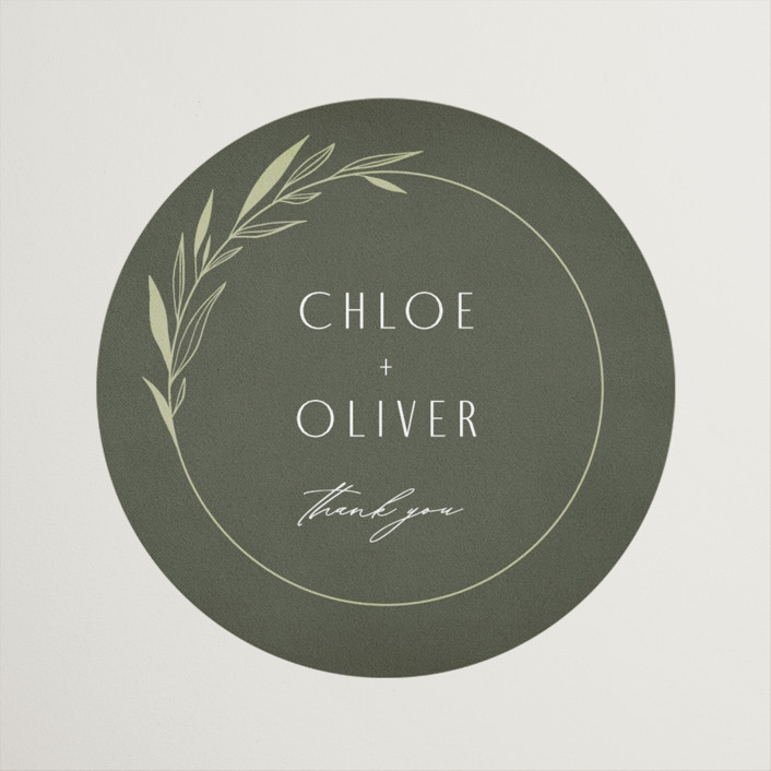 Botanical Arches Wedding Favor Stickers by Kelly Schmidt | Minted