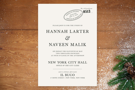 City Hall Print-It-Yourself Wedding Invitations by The Social Type | Minted